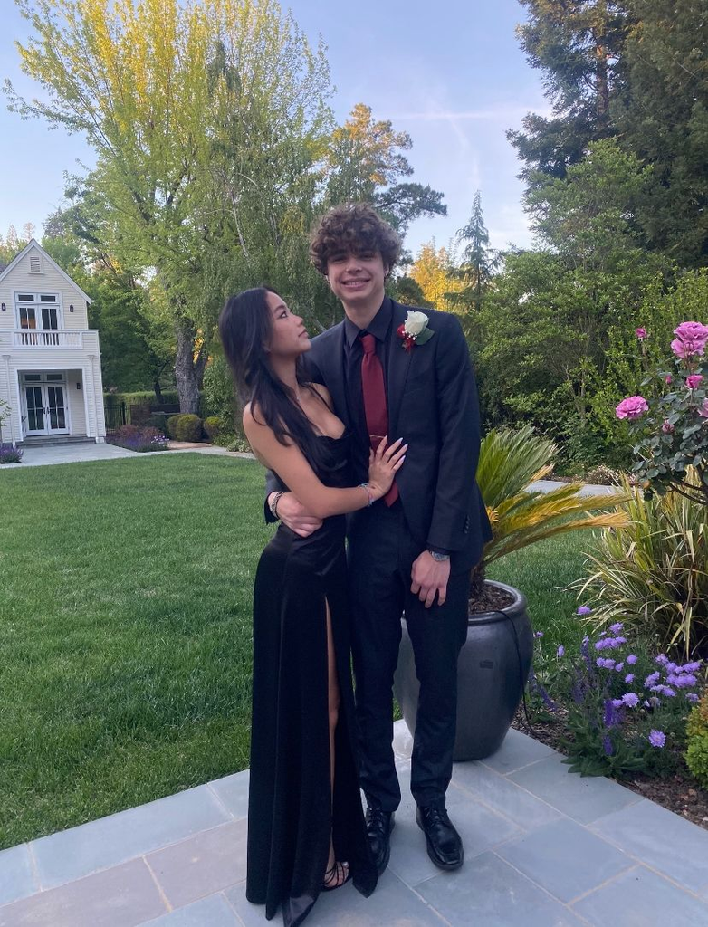 Simple A-line Black Prom Dress,Long Graduation Dresses – jkprom